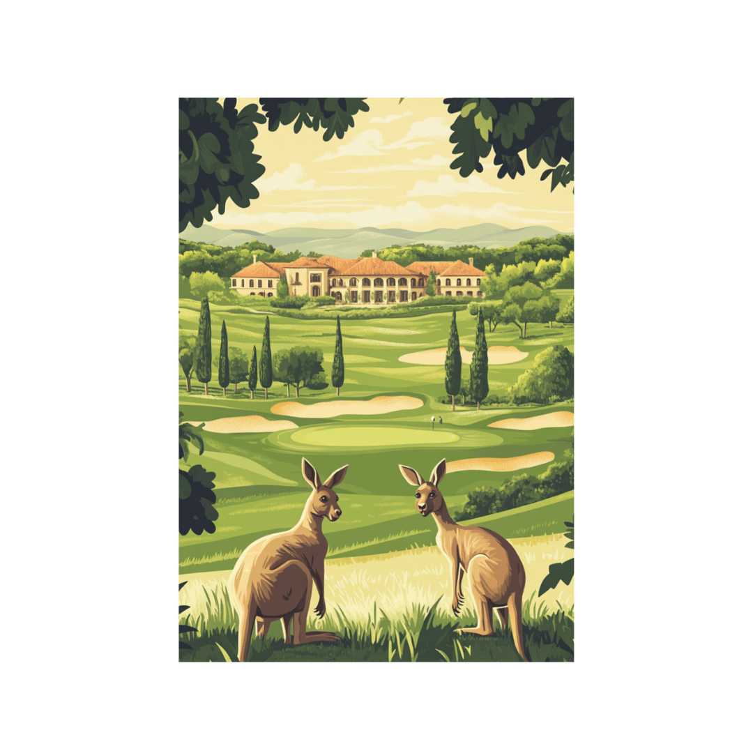A3 Hunter Valley 'Hunter Valley Golf Course ' Poster – Stay n' Sip
